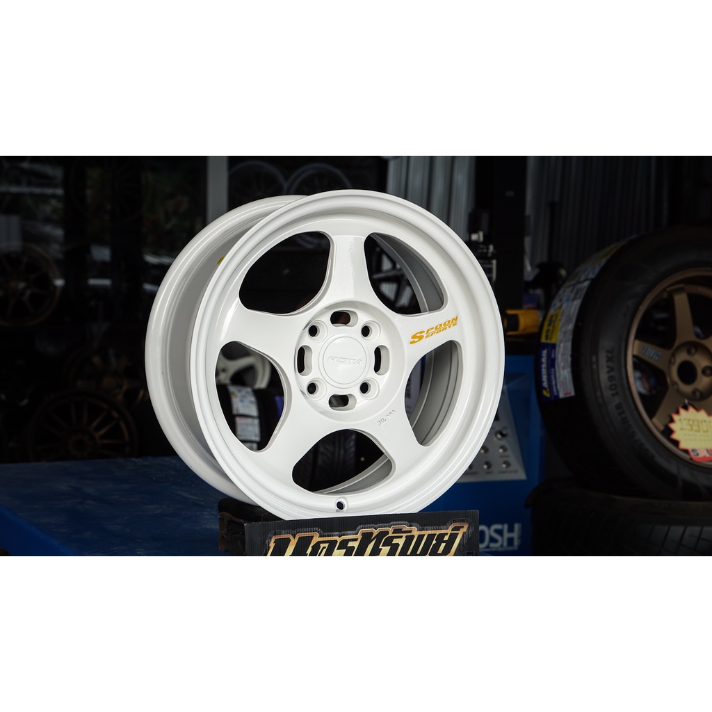 ล้อ Spoon Rota 15x7 et35 สีขาว พร้อมฝากลางโมเดลใหม่หนัก 5+ กก ราคา 4 วง ...