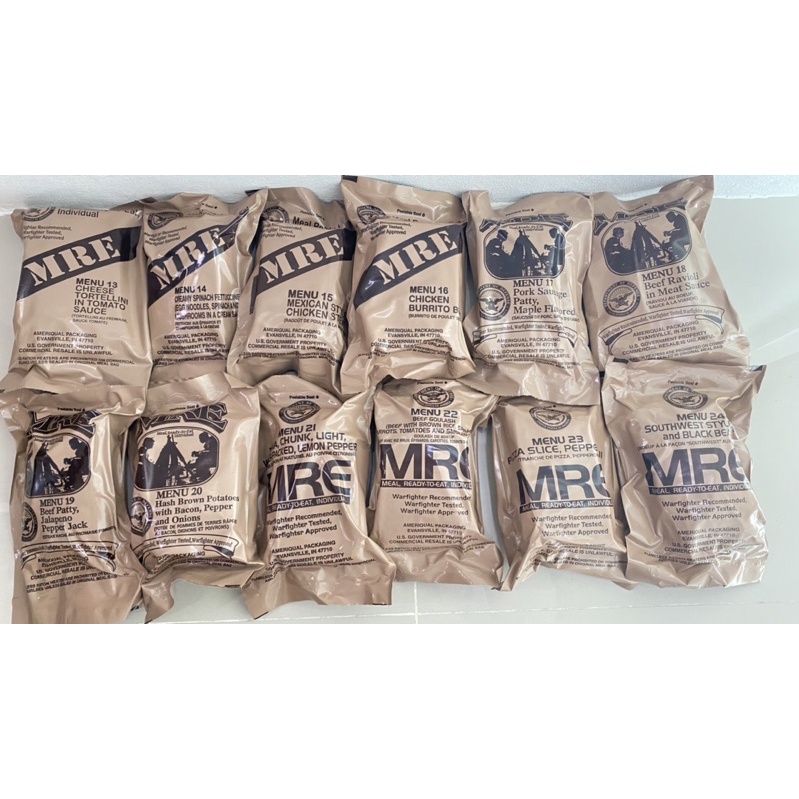 MRE Case B menus 13-24 อาหารทหารอเมริกา | Shopee Thailand