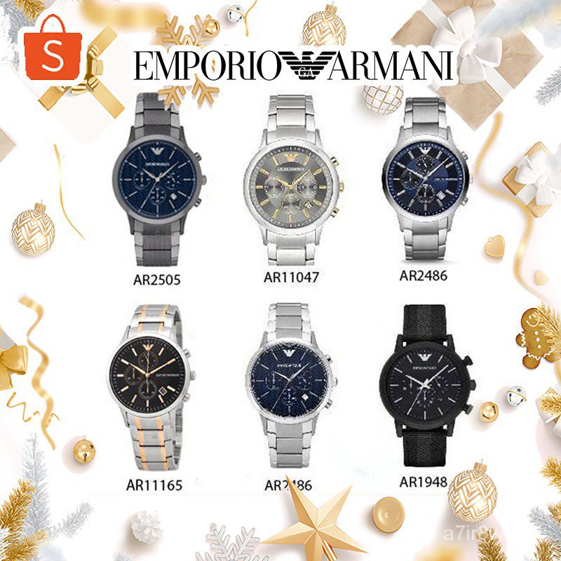 ใหม่EMPORIO ARMANI ของแท้100% AR11047 AR2486 AR2505 นาฬิกาแบรนด์เนม อา ...