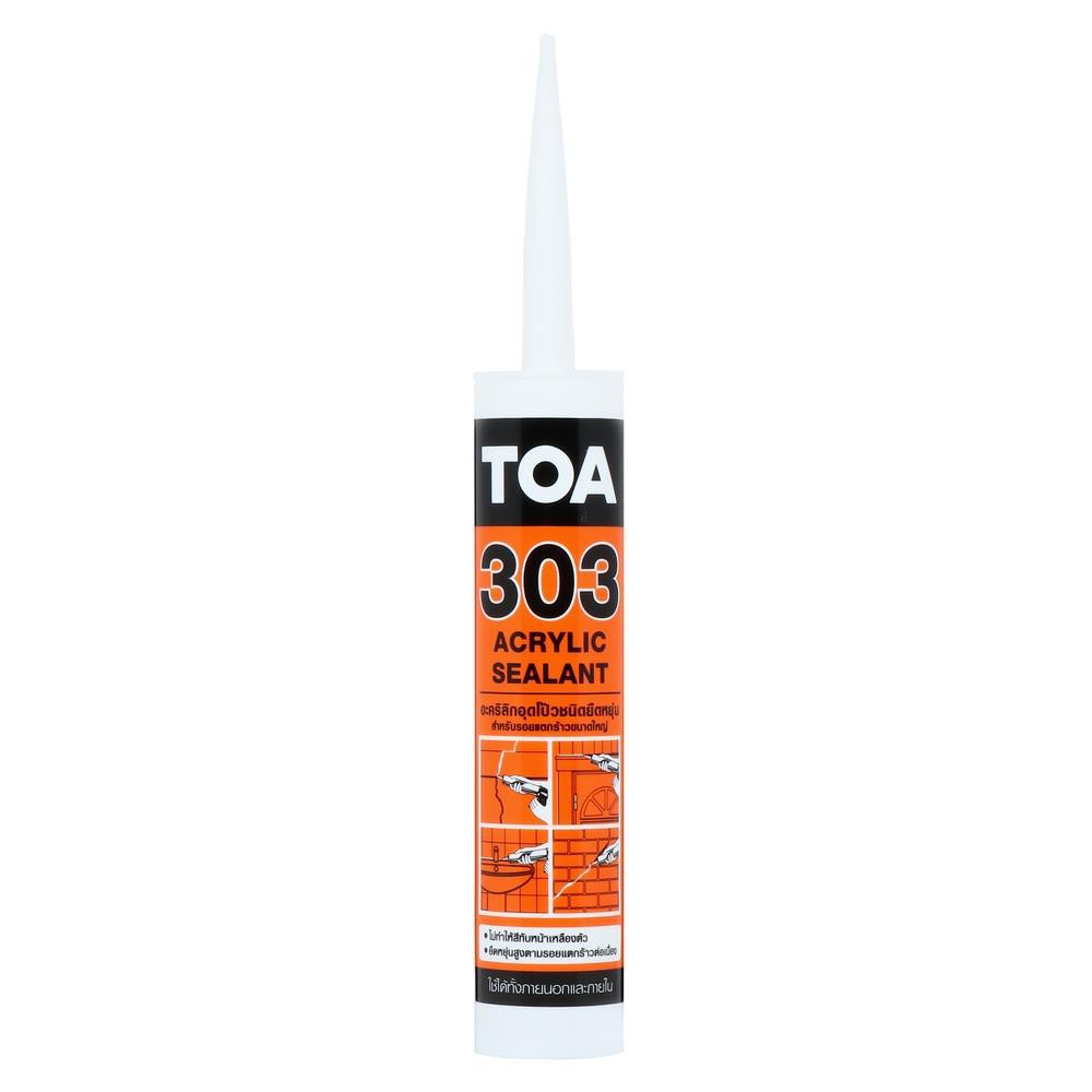 อะคริลิกซีลแลนท์ TOA 303 280มิลลิ ลิตร สีขาว ACRYLIC SEALANT 303 280ML WHITE | Shopee Thailand