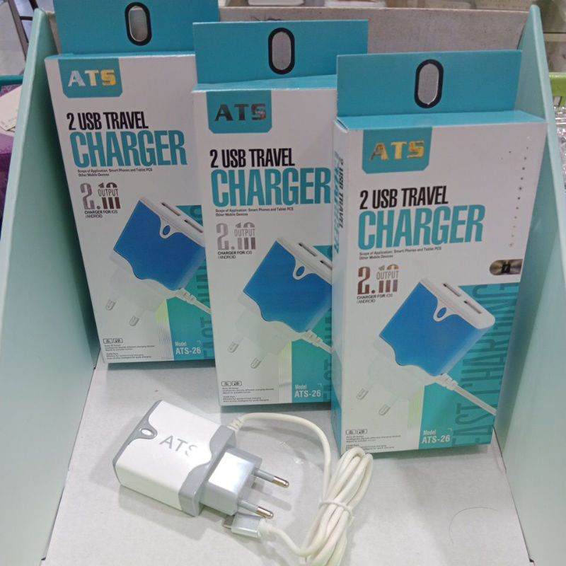 เครื่องชาร์จ ATS 2 USB 2A micro (ATS -26)2.1A out put | Shopee Thailand