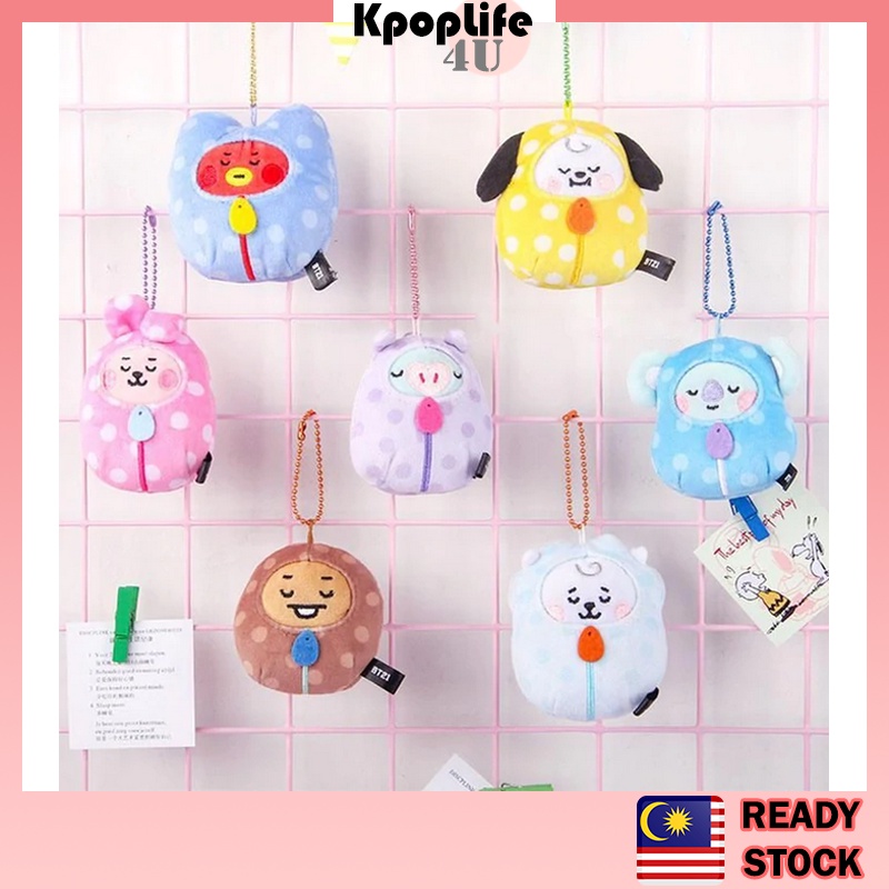 Kpop Baby BT_21 Sleeping Mascot มินิตุ๊กตาแขวน Plushie TATA COOKY CHMMY ...