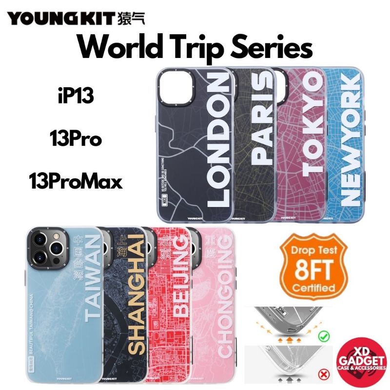 Youngkit Case World Trip Series เคสกันกระแทกสำหรับ iP13, 13Pro, 13ProMax | Shopee Thailand