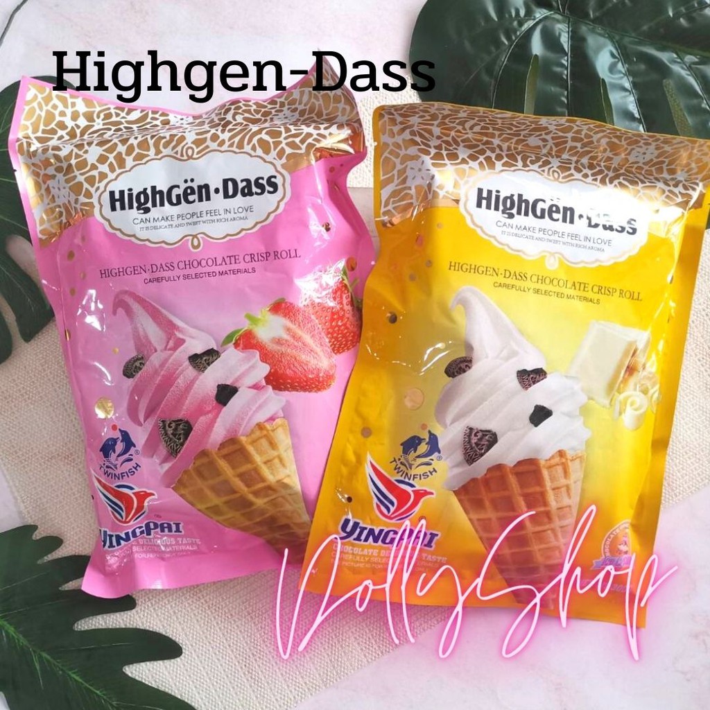 Highgen Dass ไอติมแท่งกรอบ ขนมไอศกรีมสอดไส้บิสกิต มี3 รสชาติ ขนมสอดไส้ ...