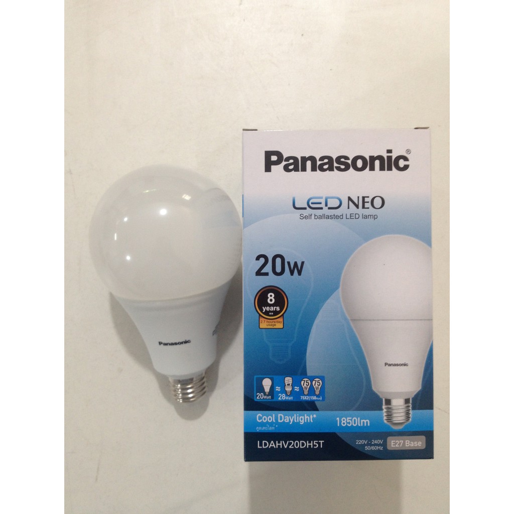 หลอดไฟLED Panasonic LED NEO แบบเกลียว 220V 20W แสงสีขาว 6500K Cool Day ...