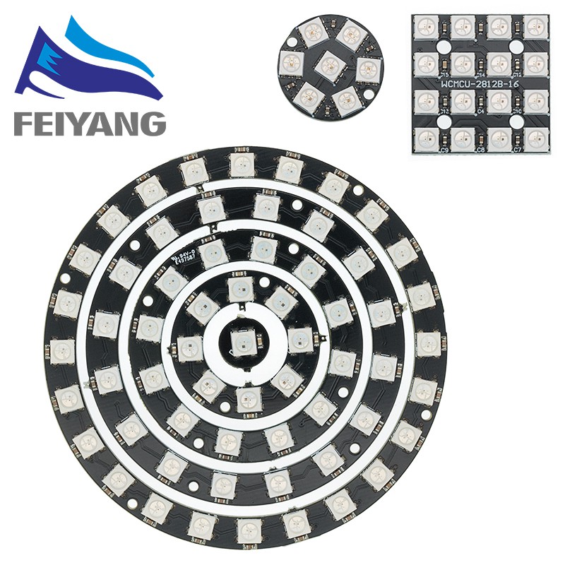 1 7 8 12 16 24 64 Channel Ws2812 Ws2812B Ws 2811 5050 Rgb แผงโมดูลแผง ...