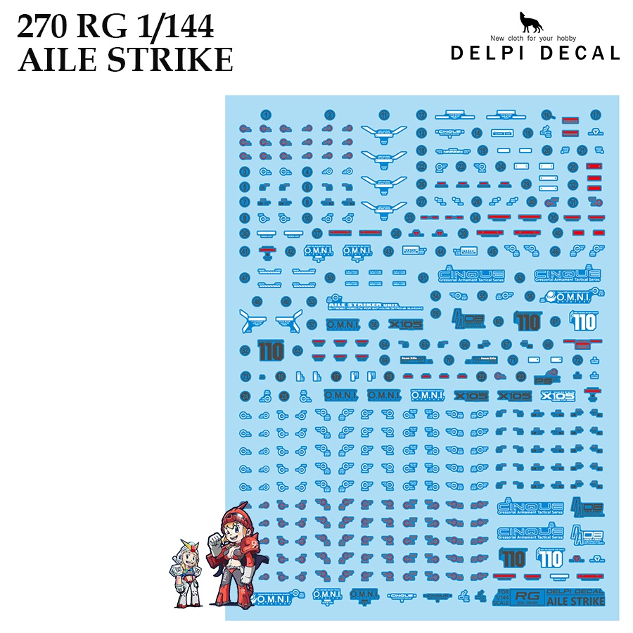 ดีคอลน้ำ [DELPI] 270 RG AILE STRIKE RG 1/144 WATER DECAL | Shopee Thailand