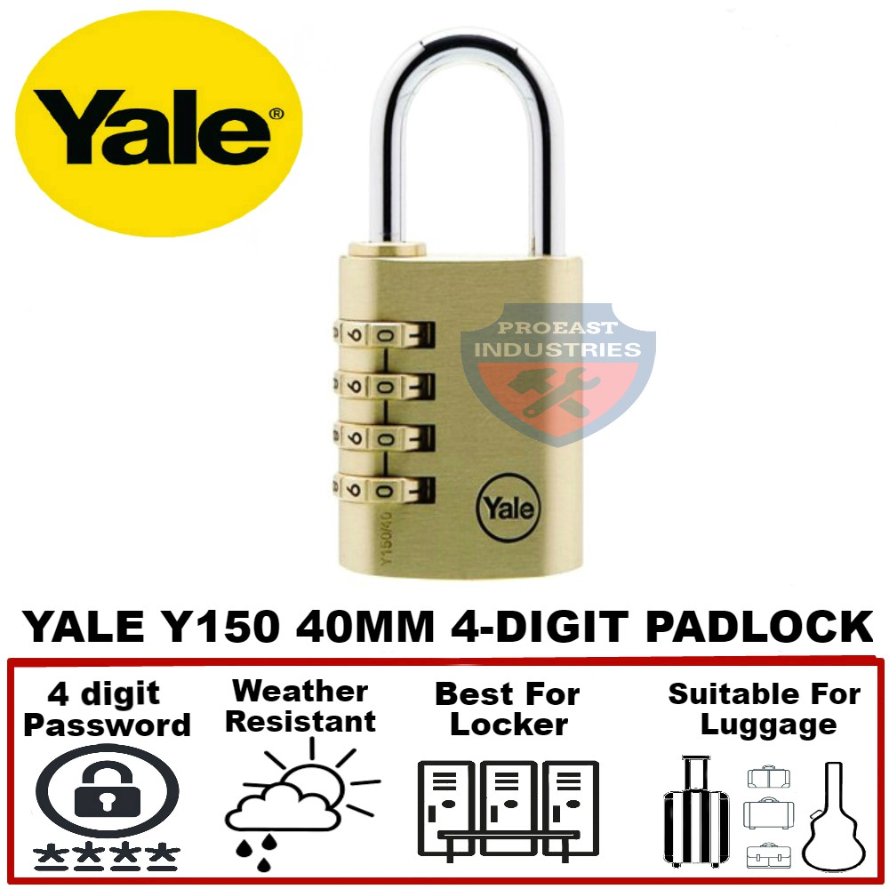 แผ่นทองเหลือง ตั้งค่าใหม่ได้ 4 หลัก Yale Y150-40-130-1 40 มม. | Shopee ...