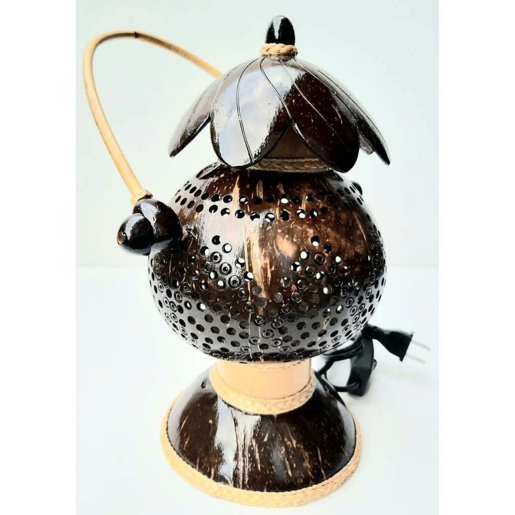 โคมไฟกะลามะพร้าว Coconut Shell Lamp งาน HANDMADE สำหรับติดตั้งห้องนอน ...