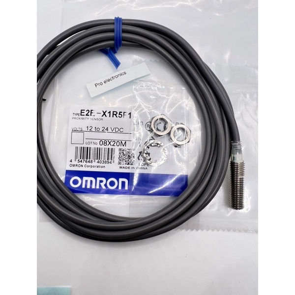 E2E-X1R5F1 2M - OMRON - Inductive proximity sensor - Ø8, Flush, 1.5mm Sn, PNP-NO, 12 - 24VDC ...