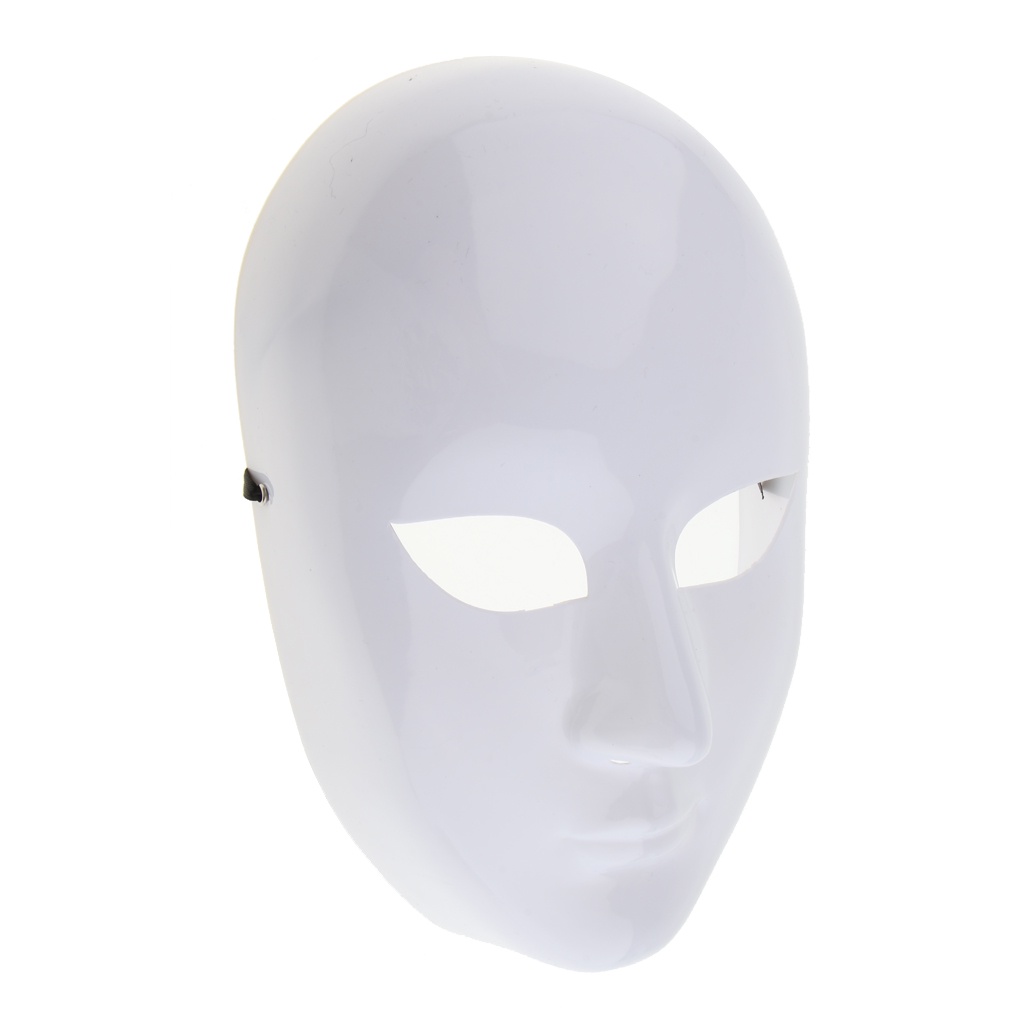[perfeclan5] Plastic White Blank Full Face Masks DIY Masquerade Dance ...