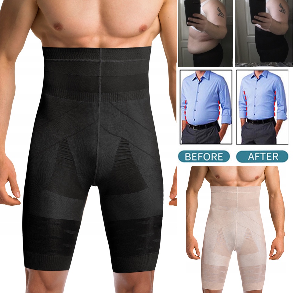 【S-3XL 】Men Shapewearกางเกงควบคุมหน ้ าท ้ องเอวสูงSlimming Body Shaper ...