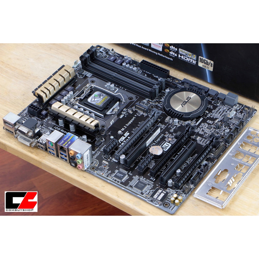 MB ASUS Z97-A LGA1150 [ ดีไซน์สวยงาม สีดำตัดทอง ดูเรียบหรู รองรับ M2 ...