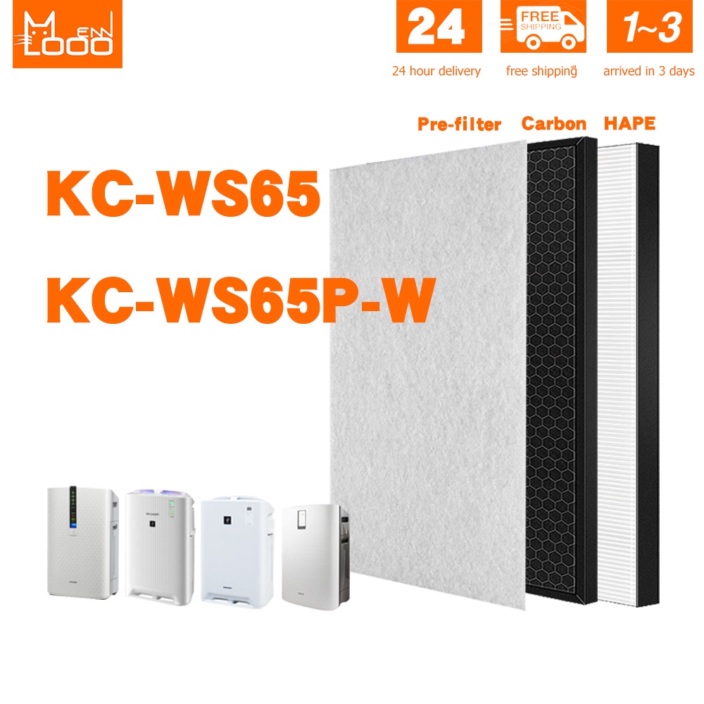 Mennlooo แผ่นกรองสำรองสำหรับเครื่องฟอกอากาศ Sharp รุ่น KC-WS65 KC-WS65P ...