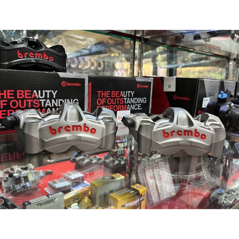 ปั้ม Brembo M50 100mm เทาโลโก้แดง แท้100% | Shopee Thailand