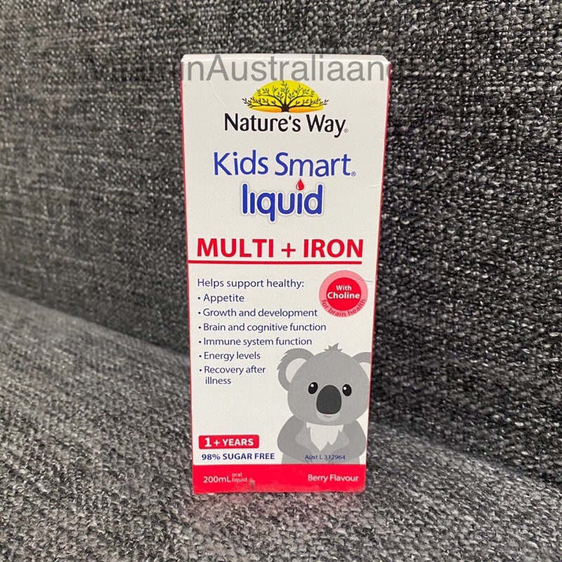 Nature's Way Kids Smart Liquid Multi + Iron 200ml วิตามินสำหรับเด็กทาน ...