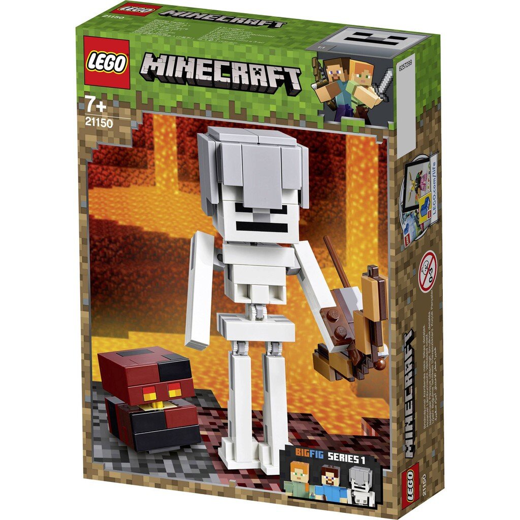 LEGO Minecraft -Skeleton BigFig with Magma Cube (21150) | Shopee Thailand