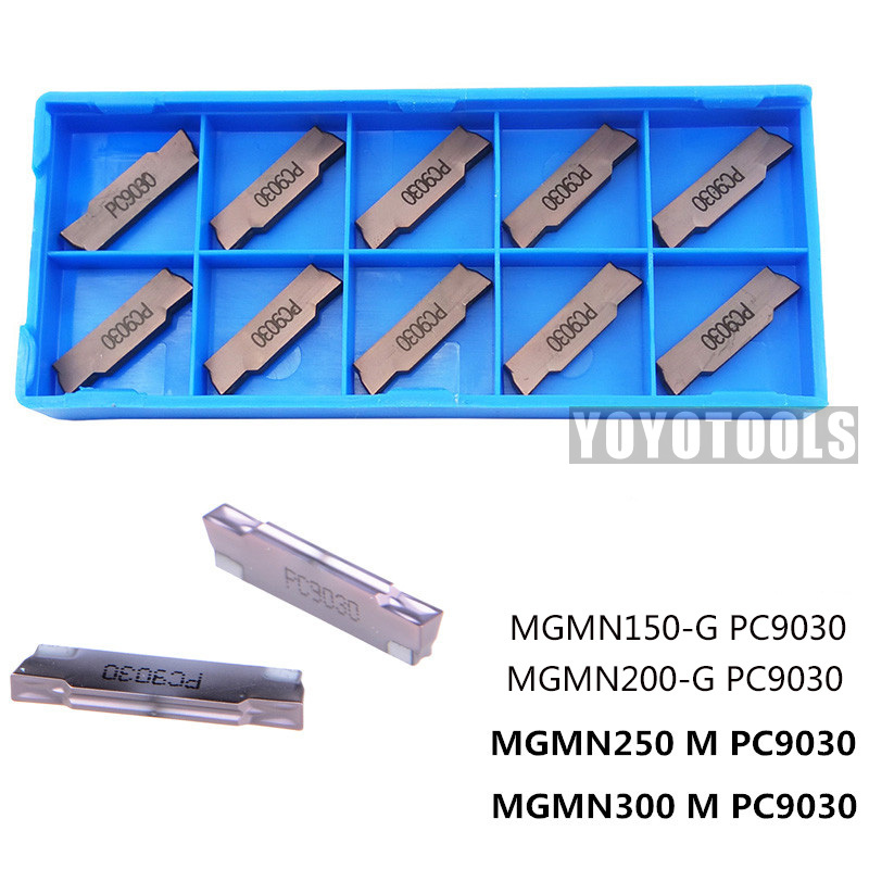 10PCS MGMN300 M PC9030 เครื่องมือคาร์ไบด์แทรกเครื่องกลึง CNC MGMN 300 ...