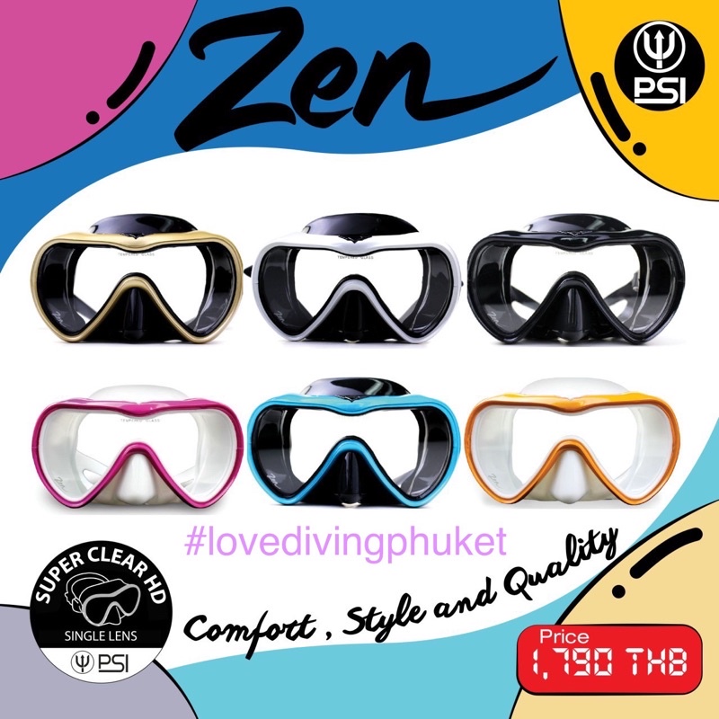 Diving Mask PSI Zen Mask single-lens | Shopee Thailand