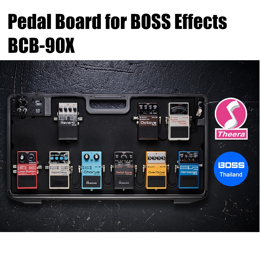 ฺBOSS BCB-90X กล่องใส่เอฟเฟกต์กีต้าร์ BOSS มาพร้อมหม้อแปลง/ชุดจ่ายไฟ ...