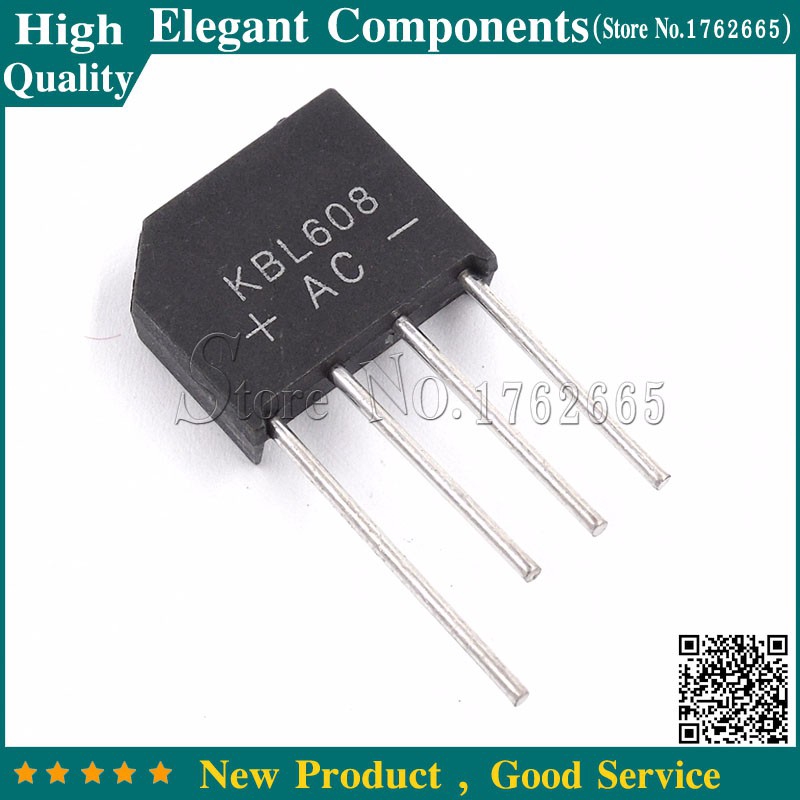 Kbl 608 6 A 800 V ไดโอดเรียงกระแสตรงสะพานสาย 10ชิ้น | Shopee Thailand