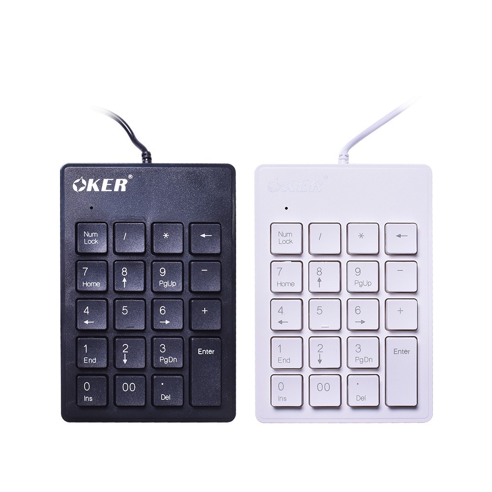 OKER SUPER SLIM MINI KEYPAD SK-975 แป้นตัวเลข คีย์บอร์ดตัวเลข | Shopee ...