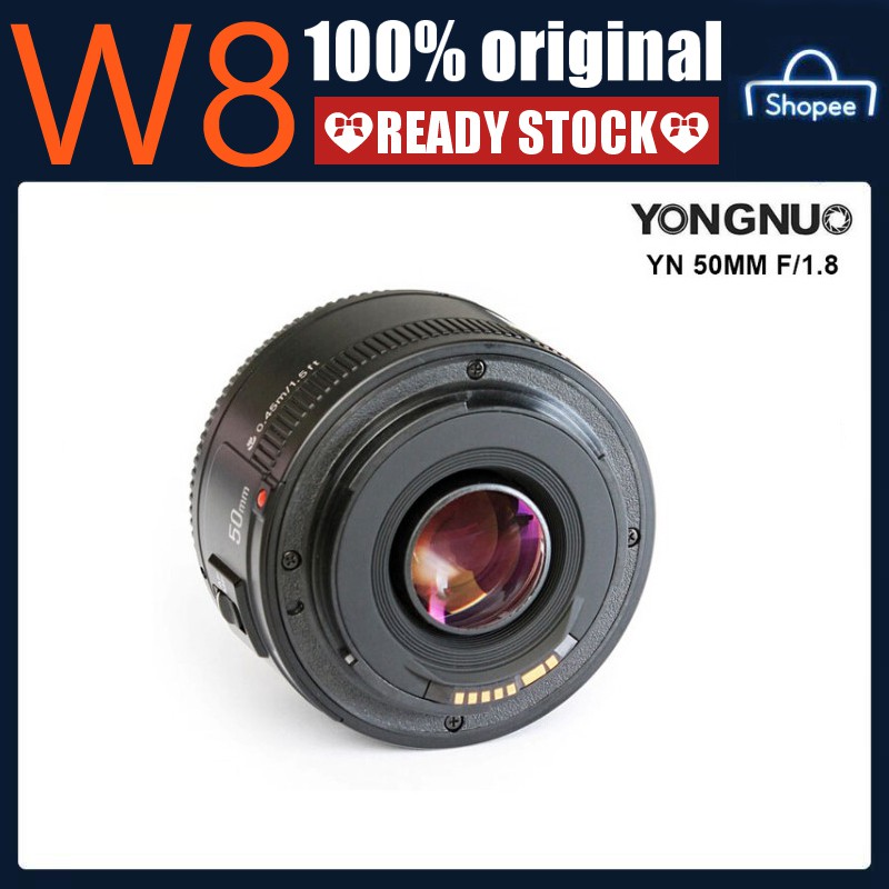 Yongnuo Lens Yn 50mm F1 8 เลนส์ออโต้โฟกัสขนาดใหญ่สำหรับกล้อง Shopee