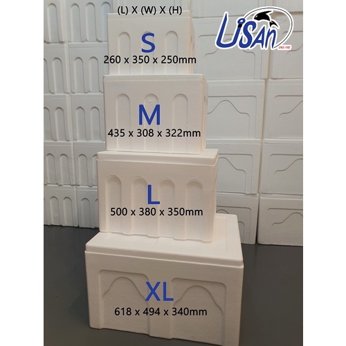 S,m,l,xl Foam box / Fish box/ Kotak Ice / Cooler box /Styrofoam Ice box ...