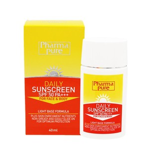 PharmaPure Daily Sunscreen SPF 50 PA+++ For Face & Body (40 ml ...
