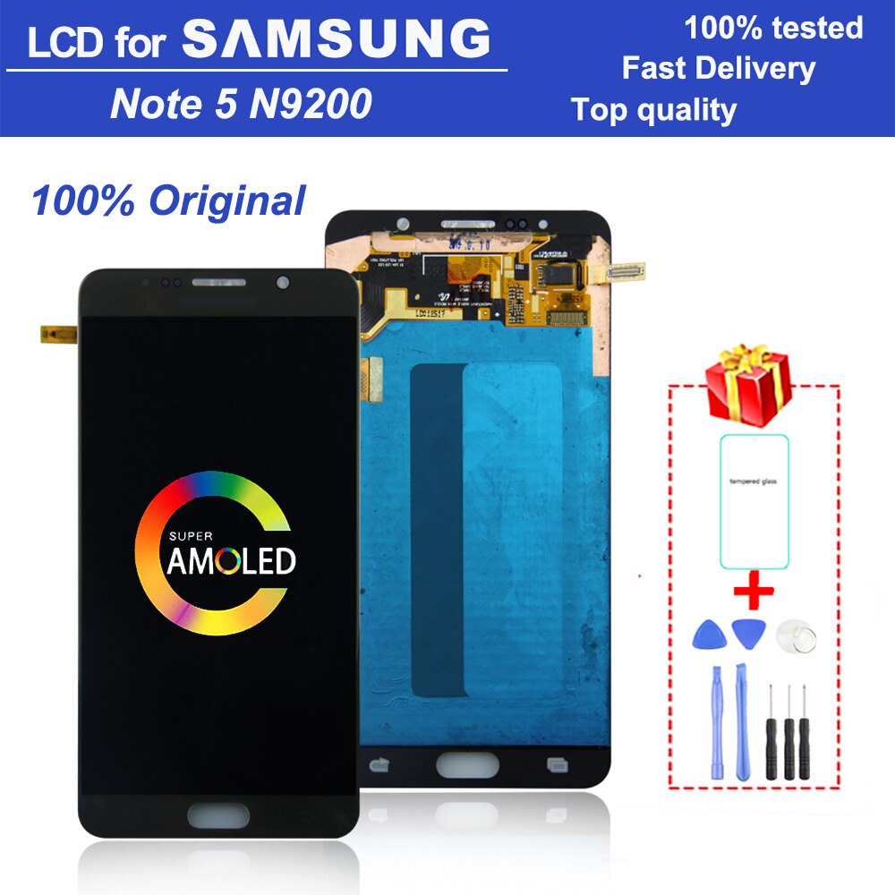 5.7" Super AMOLED หมายเหตุ 5 จอแสดงผล LCD สําหรับ Samsung Galaxy หมาย ...