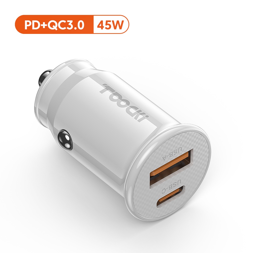 Toocki 45W USB Type C Mini Car Charger Quick Charge Dual USB For Xiaomi ...