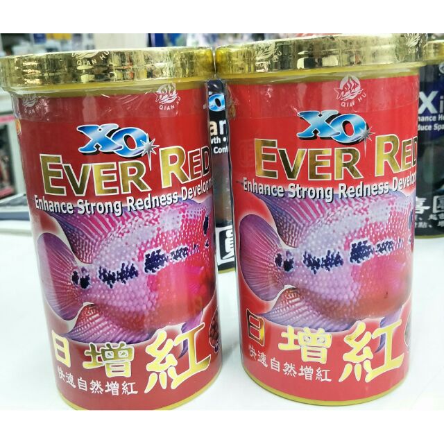 อาหารปลา XO EVER RED 400g สูตรเร่งสีสำหรับปลาหมอช่วยเพิ่มสีสันให้ปลา ...