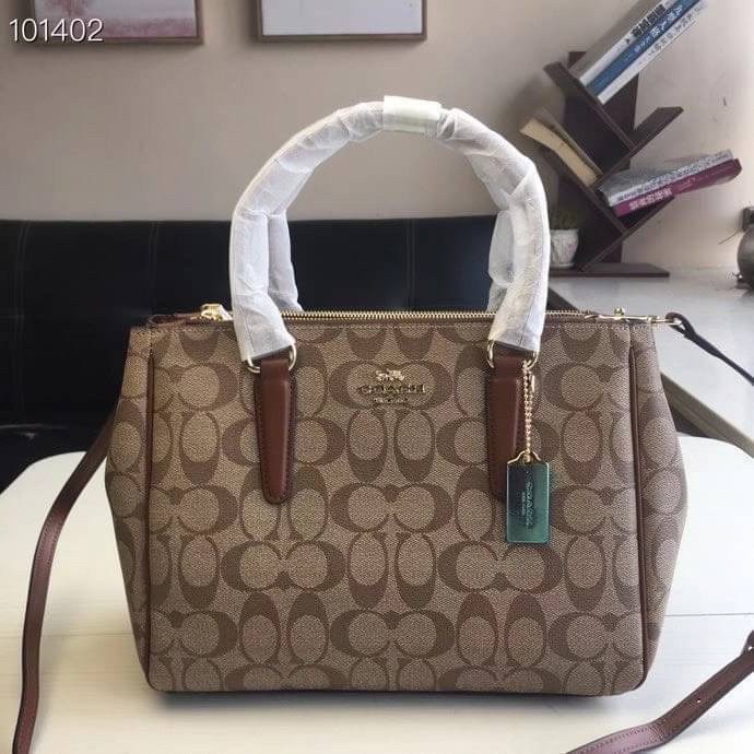 Coach SURREY CARRYALL IN SIGNATURE CANVAS (COACH F67026) | Shopee Thailand