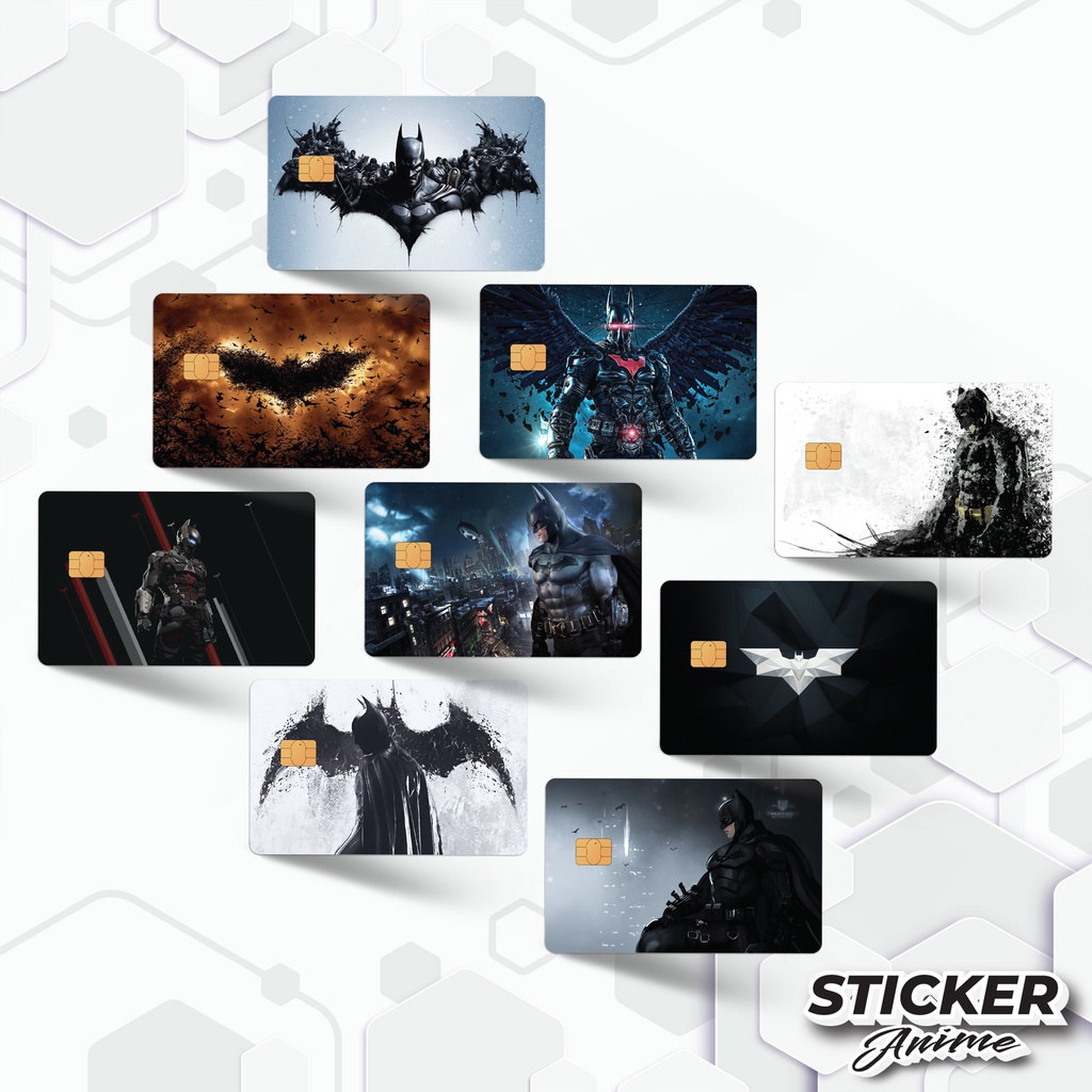 สติ๊กเกอร์อะนิเมะ Batman Stiker Card Cover ATM Bank Debit Credit Access ...
