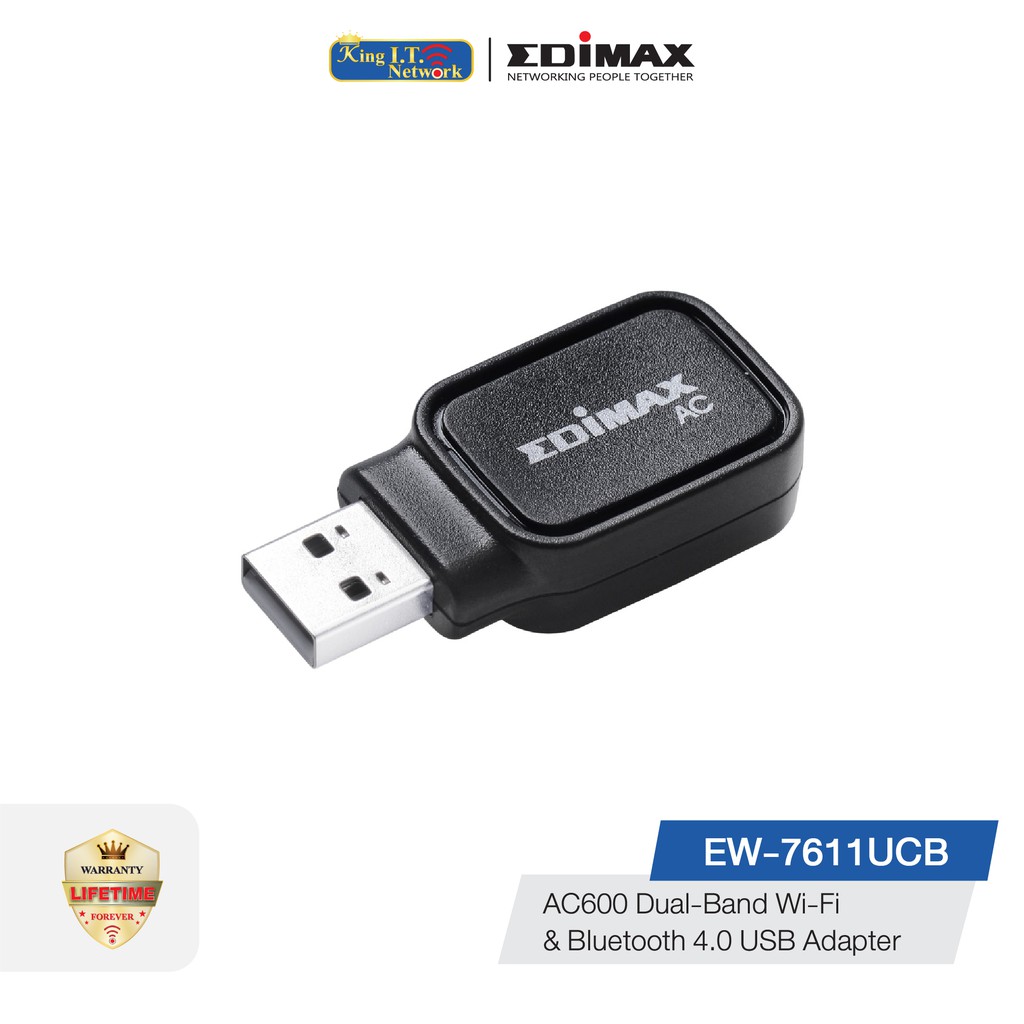 EDIMAX (EW-7611UCB) AC600 Dual-Band Wi-Fi & Bluetooth 4.0 USB Adapter ...