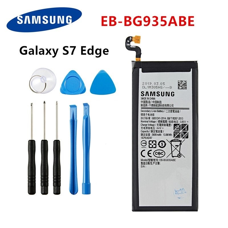 SAMSUNG Original EB-BG935ABE แบตเตอรี่3600MAh สำหรับ Samsung Galaxy S7 ...