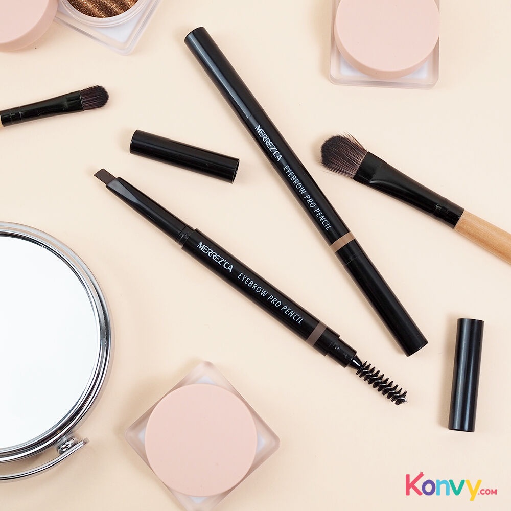 Merrezca Eyebrow Pro Pencil 0.2g เมอร์เรซกา ดินสอรูปแบบหัวตัด | Shopee ...