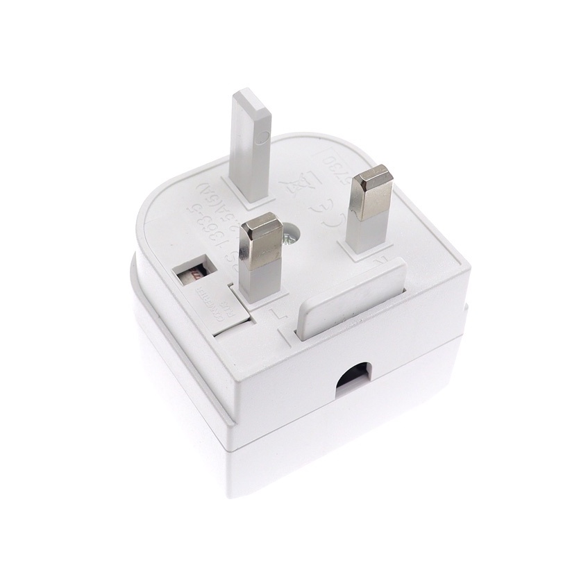 ใหม่ UK Plug Type G อะแดปเตอร์พร้อมฟิวส์ 13A EU ยุโรป 2 แฉกรอบไปยัง UK ...
