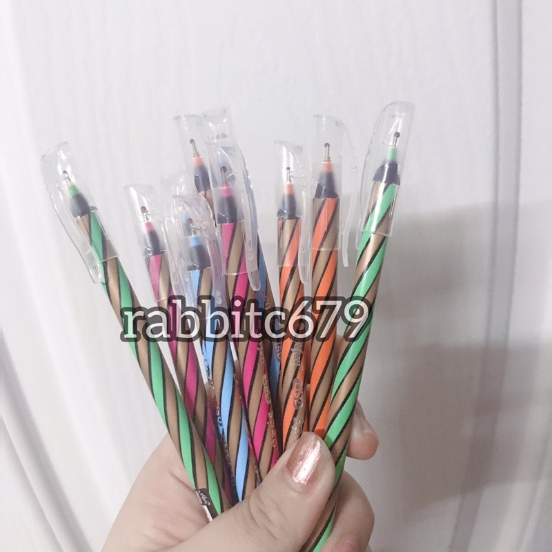 [พร้อมส่ง]ปากกาลูกลื่น elfen (1ด้าม คละสี)ปากกาน้ำเงิน หัว 0.5 mm ...