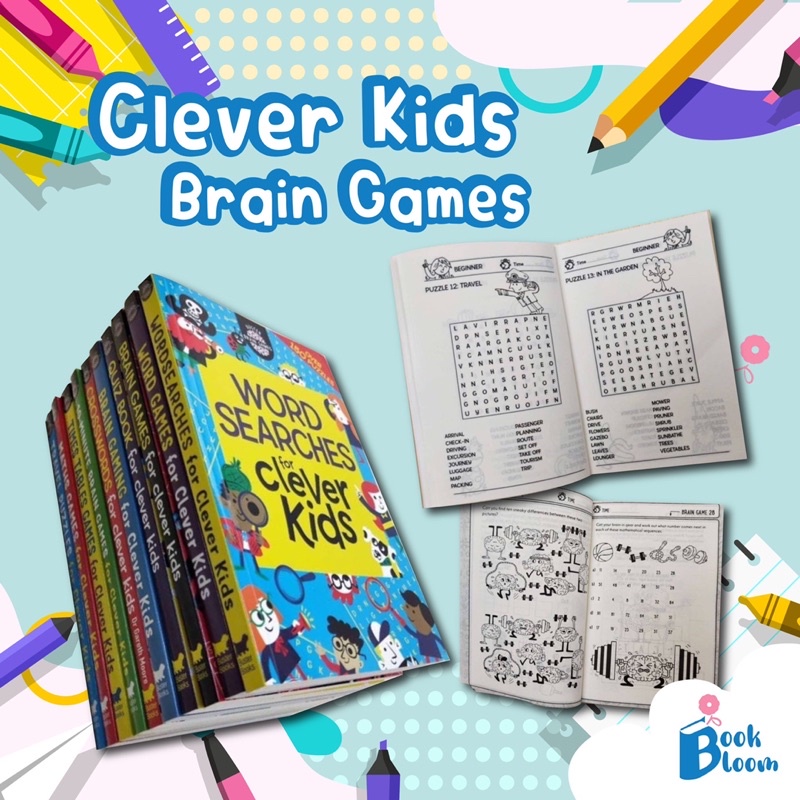 ส่งฟรี!! หนังสือชุด clever kids Brain Games (ชุด 10 เล่ม) | Shopee Thailand