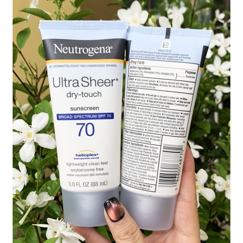 Neutrogena Ultra Sheer Dry-Touch Sunscreen SPF70 (88ml.) * | Shopee ...