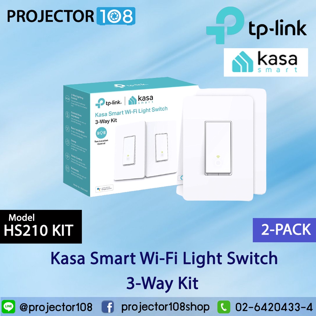 TP-Link Kasa Smart 3 Way Switch HS210, Needs Neutral Wire, 2.4GHz Wi-Fi ...