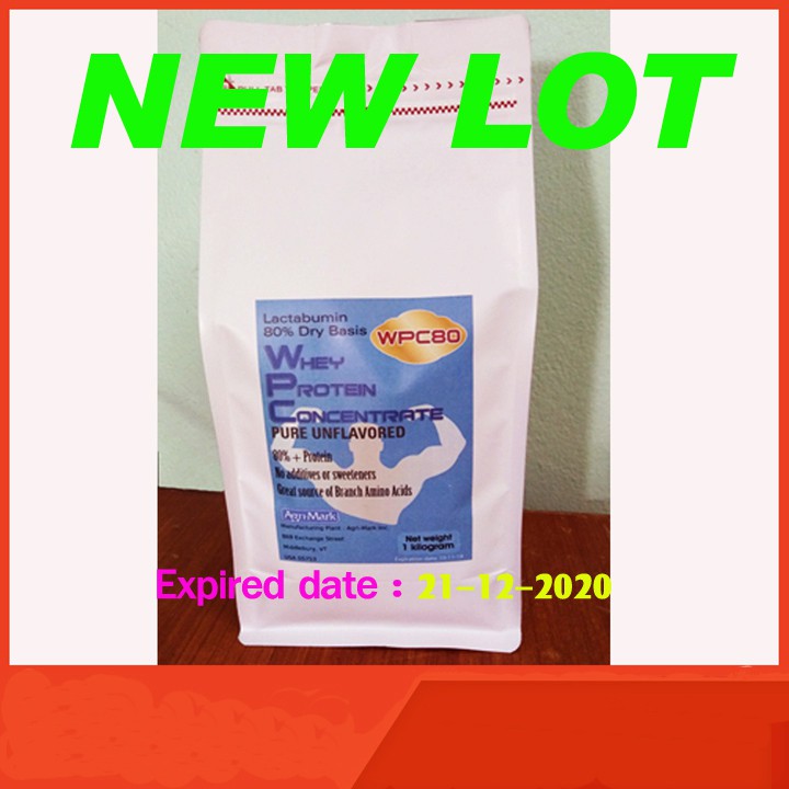 Agri-Mark Whey Protein Concentrate WPC80 เวย์โปรตีน 80% แบ่งบรรจุในถุงอ ...