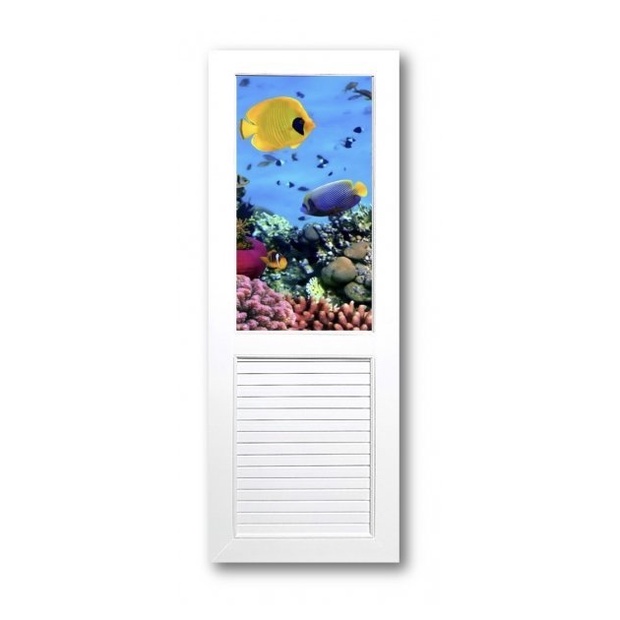 WELLINGTAN ประตู UPVC พร้อมวงกบ ติดภาพลายปลาทะเล รุ่น SO-012 ขนาด ...