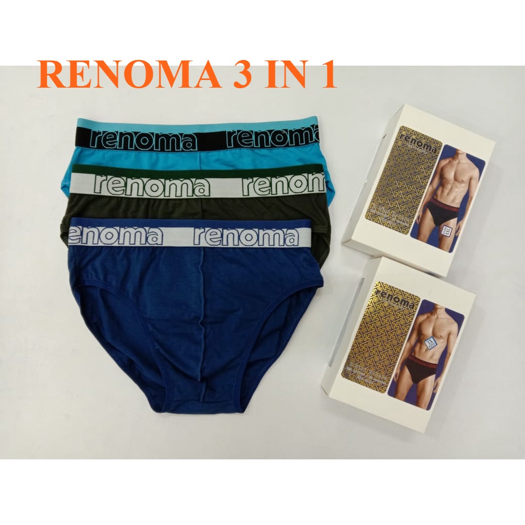 [เสื้อกันฝน] Renoma Men Brief 3 in 1 / ชุดชั้นในชาย 3 in 1 ผู้ใหญ่ ...