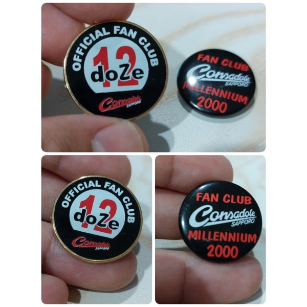 pin(เข็มกลัด Consadole Sapporo Official fan club)จำนวน 2ชิ้น ของแท้ ...