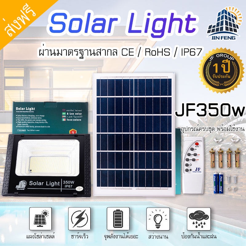 JINFENG Solar Cell Light JF 350W Solar Light, Solar Cell Light ...