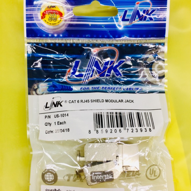 US-1014 Cat6 RJ45 Shield Modular Jack Link | Shopee Thailand