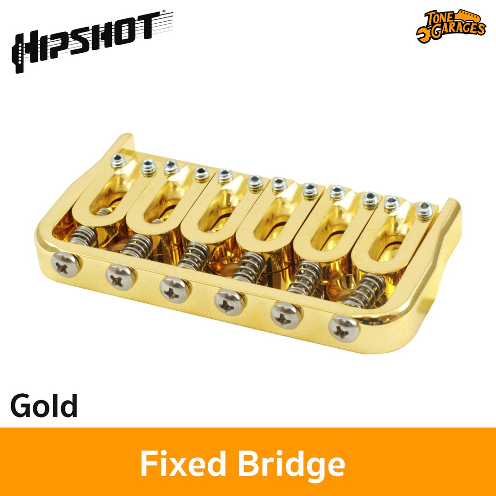 Hipshot Fixed Bridge 6 String หย่องกีต้าร์ฟิกซ์บริดจ์ สี Gold | Shopee ...