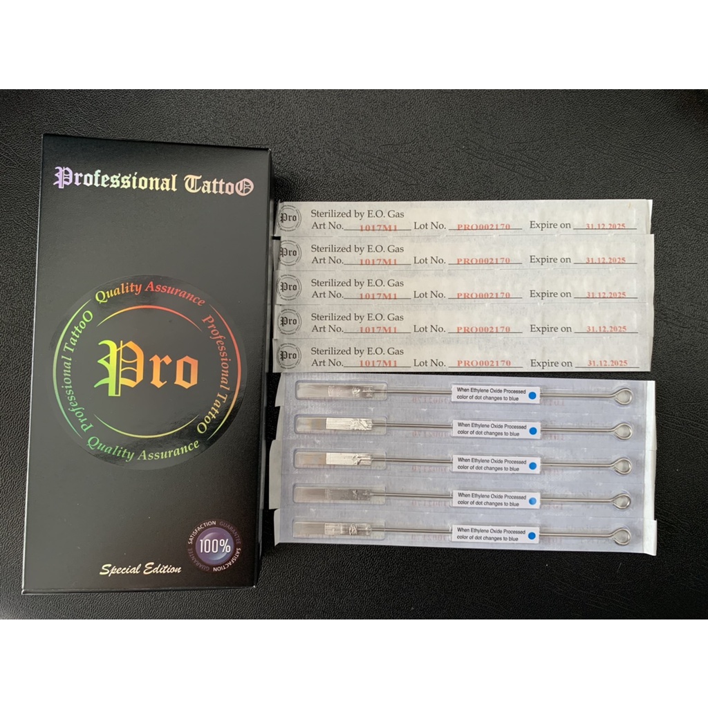 เข็มสักProfessional Tattoo เครื่องสักคอยล์ มี 50 เล่ม หัวเข็ม 0.35 mm ...